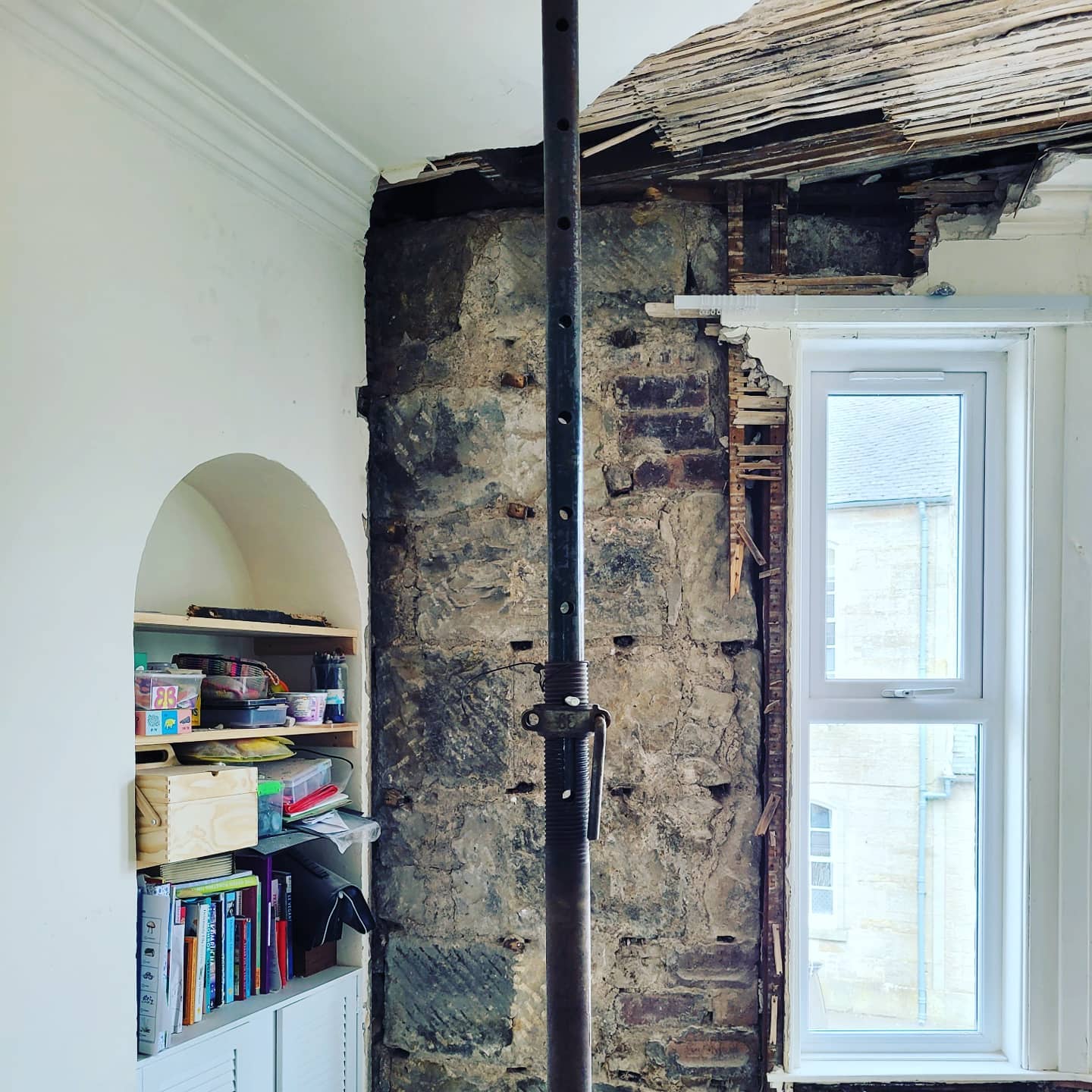 Failed Bressumer Beam - SMPS Building Preservation - Damp Proofing